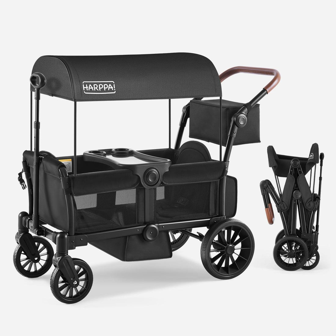 HARPPA Rori | All-Terrain Wagon Stroller for 2 with Canopy – Foldable 2 ...