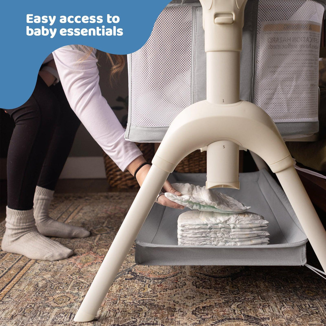 HARPPA Cuddly Sway | 3-in-1 Rocking Baby Bassinet & Bedside Sleeper ...