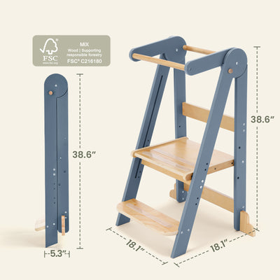 HARPPA Nordi | Foldable Toddler Tower – Compact Montessori-Inspired ...