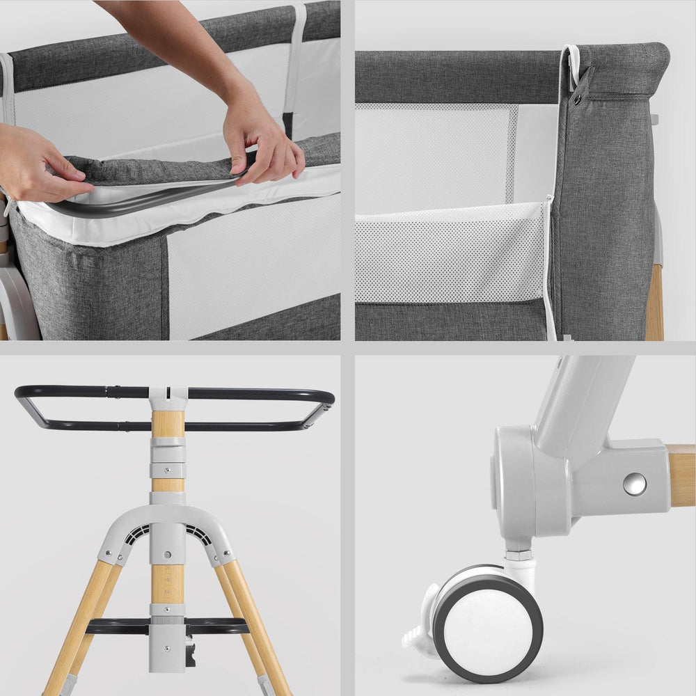 HARPPA Cuddly 3-in-1 Baby Bassinet Bedside Sleeper for Reflux ...