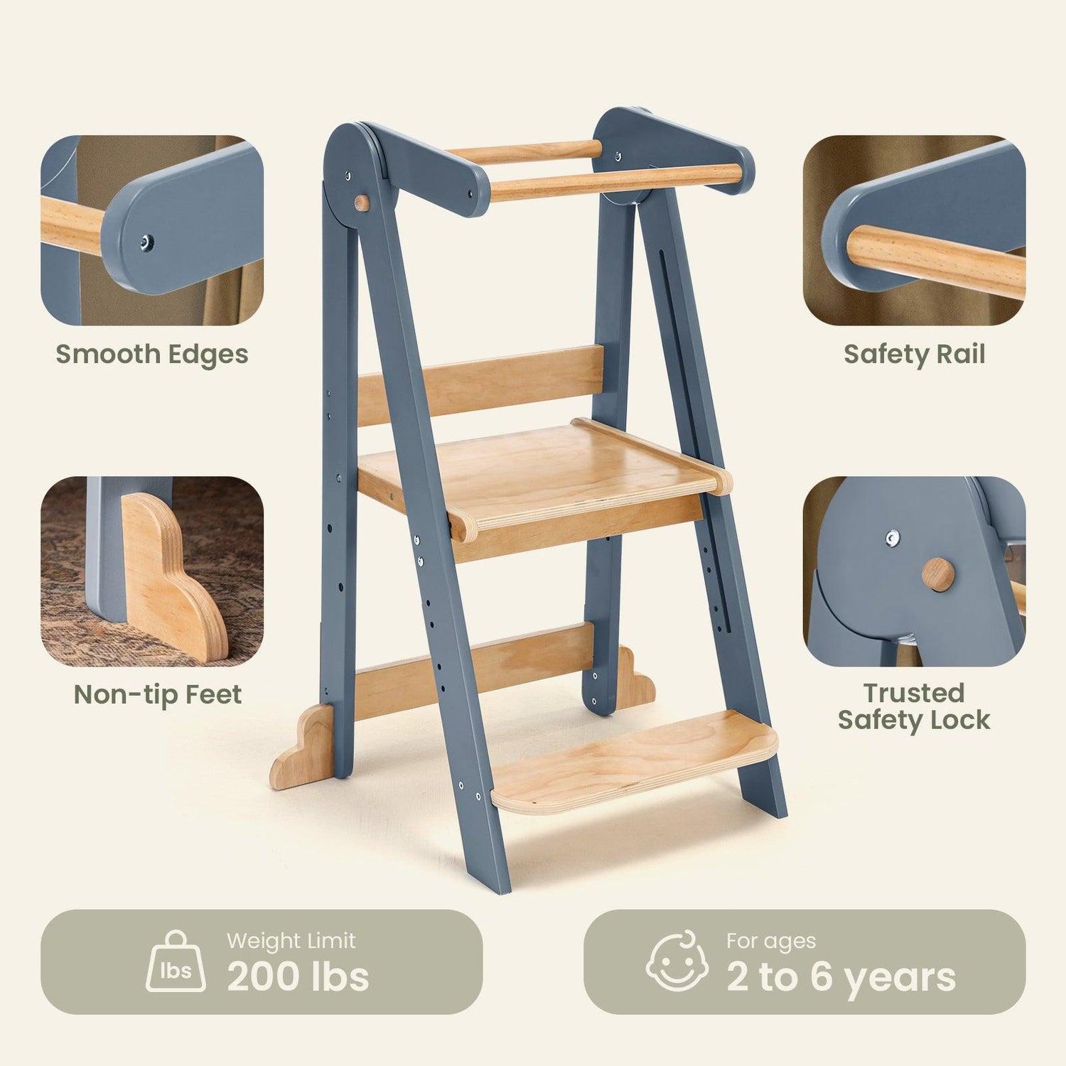 HARPPA Nordi | Foldable Toddler Tower, Best Presents for 2 year old ...