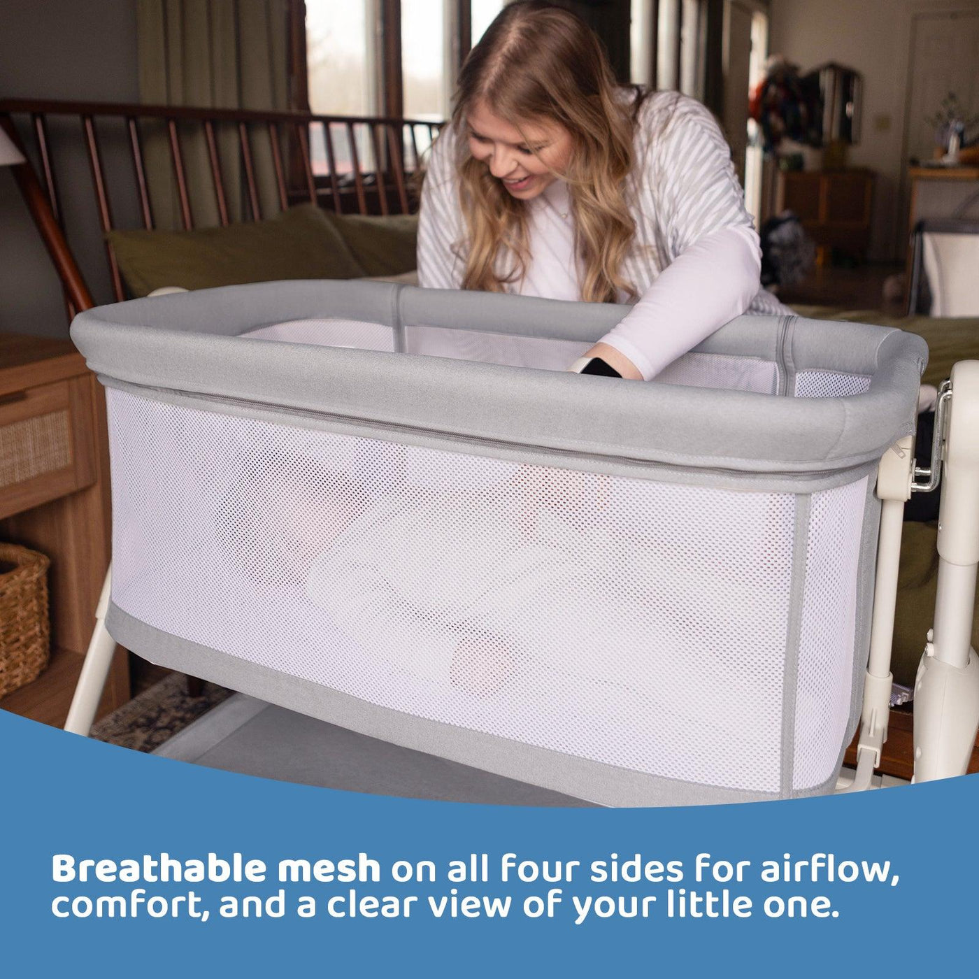 HARPPA Cuddly Sway | 3-in-1 Rocking Baby Bassinet & Bedside Sleeper for ...