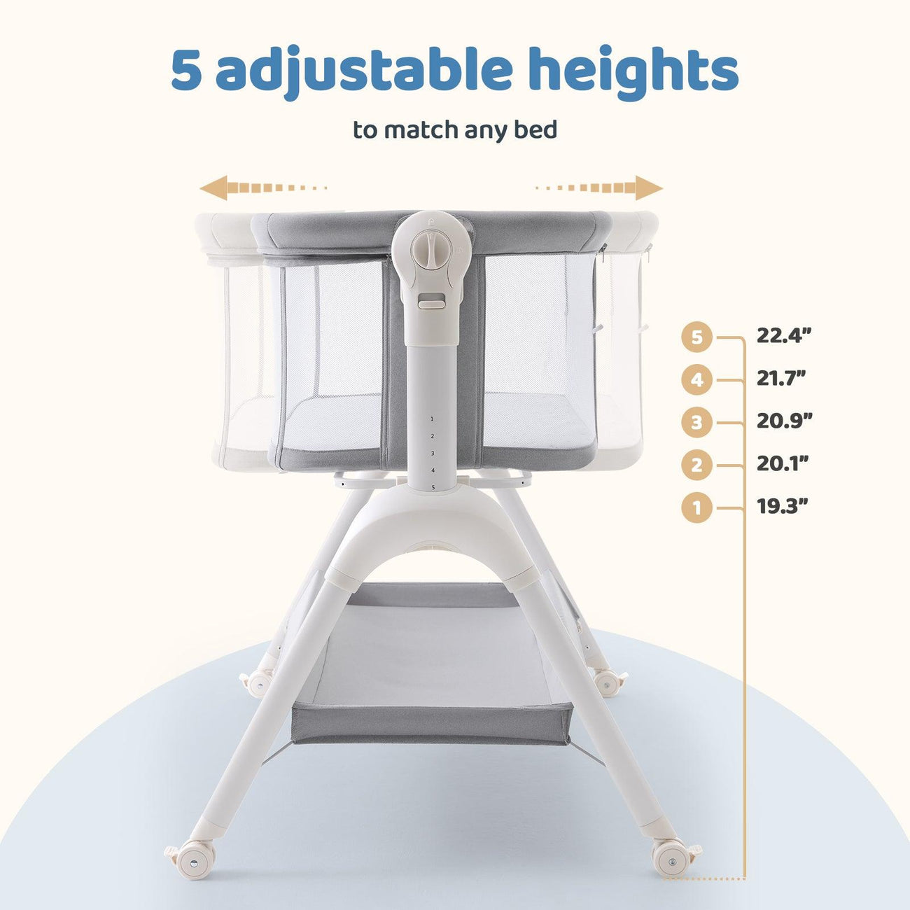HARPPA Cuddly Sway | 3-in-1 Rocking Baby Bassinet & Bedside Sleeper ...
