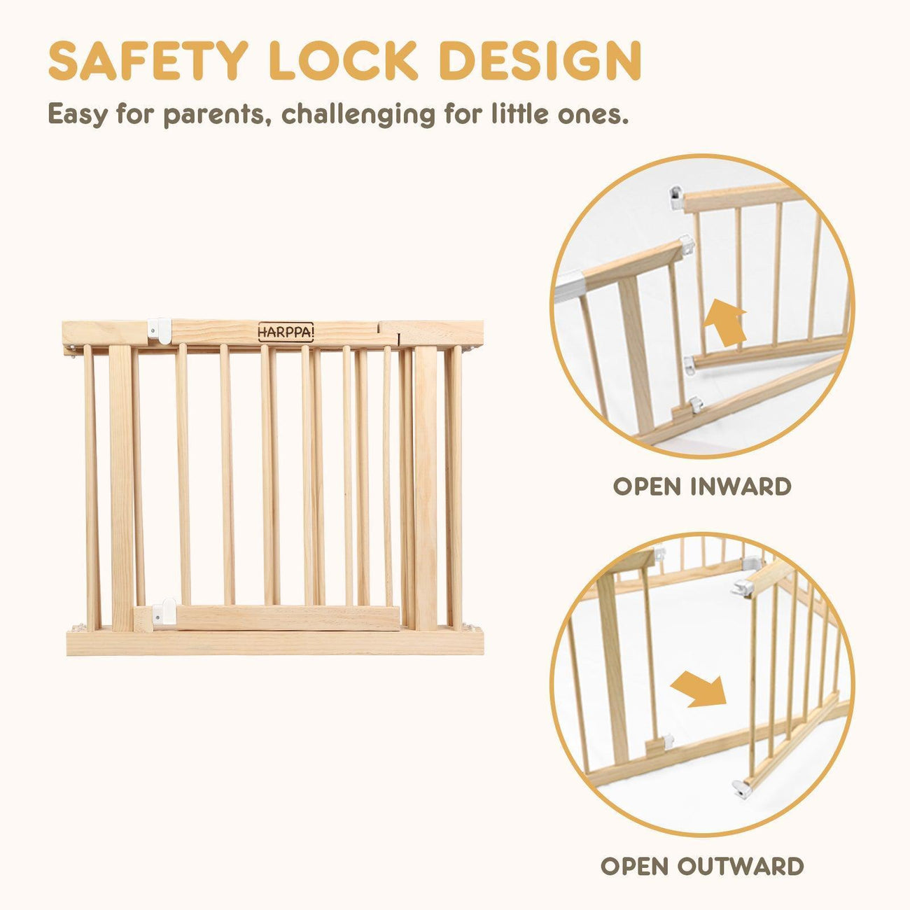 HARPPA Baby Gate Playpen, DIY Foldable Wooden Play Gate, Non-Toxic ...
