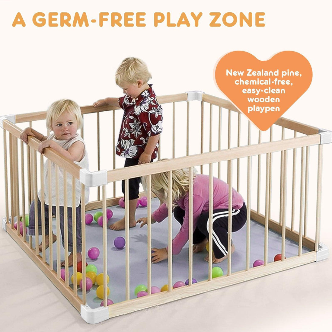 HARPPA Baby Gate Playpen, DIY Foldable Wooden Play Gate, Non-Toxic ...